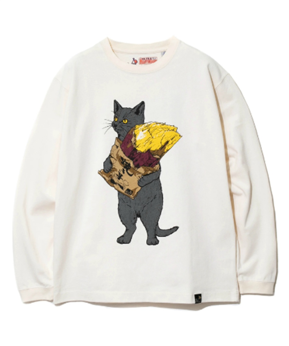 ゴースローキャラバン(Go Slow Caravan) 長袖シャツ 超ヘビーUSA/C 焼き芋猫 ロングスリーブTEE 382809 ...