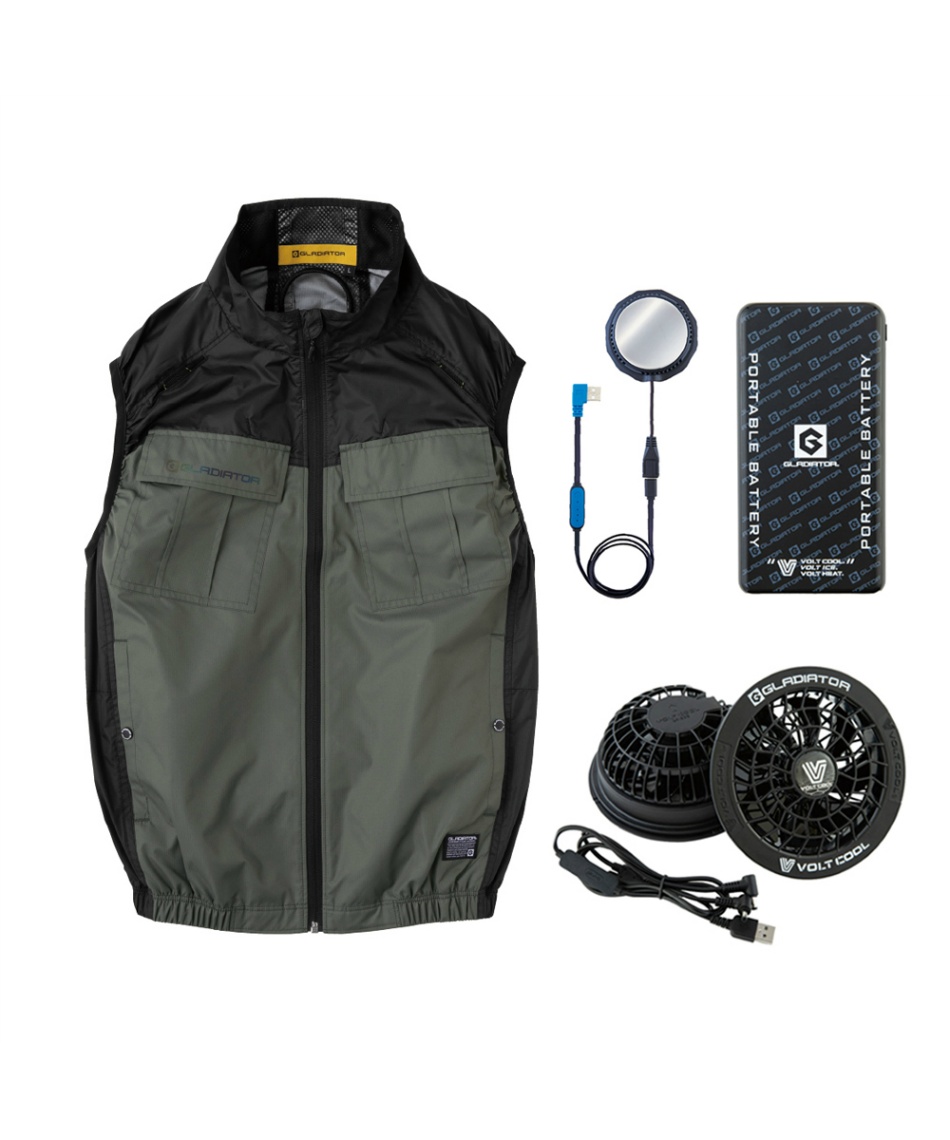 空調ウェア ベスト ボルトクール ベスト+ペルチェ+ファン+モバイルバッテリーセット VOLTCOOL G254149 【ご自宅配送限定】‥ | スポーツ用品ならヒマラヤオンラインストア【公式】