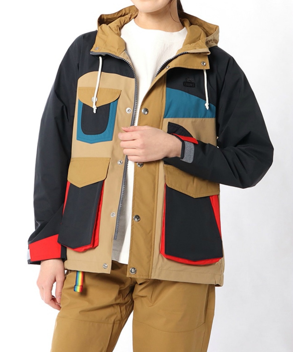 チャムス(CHUMS) マウンテンパーカー ゴアテックスインフィニウムキャンピングパーカー Gore-Tex INFINIUM Camping Parka CH04-1290 Black ...