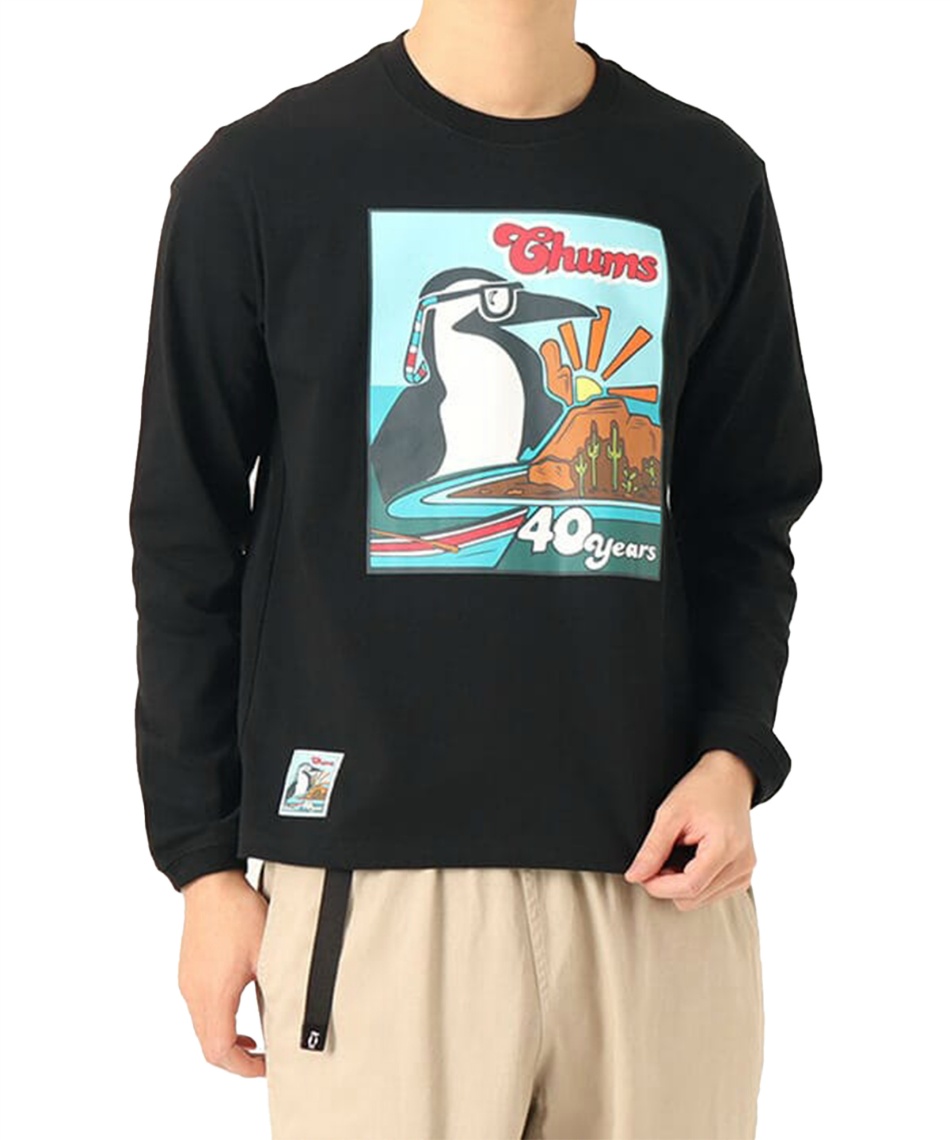 チャムス(CHUMS) Tシャツ 長袖 40イヤーズロングスリーブ CH01-2251 Black | スポーツ用品ならヒマラヤオンラインストア【公式】
