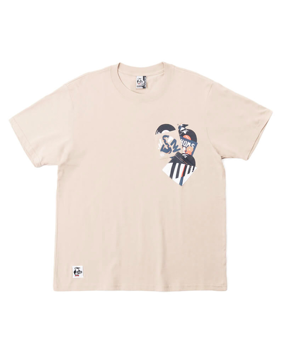 チャムス(CHUMS) Tシャツ 半袖 ディスクジャケット2ポケットTシャツ Disc Jacket 2 Pockets T-Shirt CH01-2171 Greige | スポーツ用品なら ...