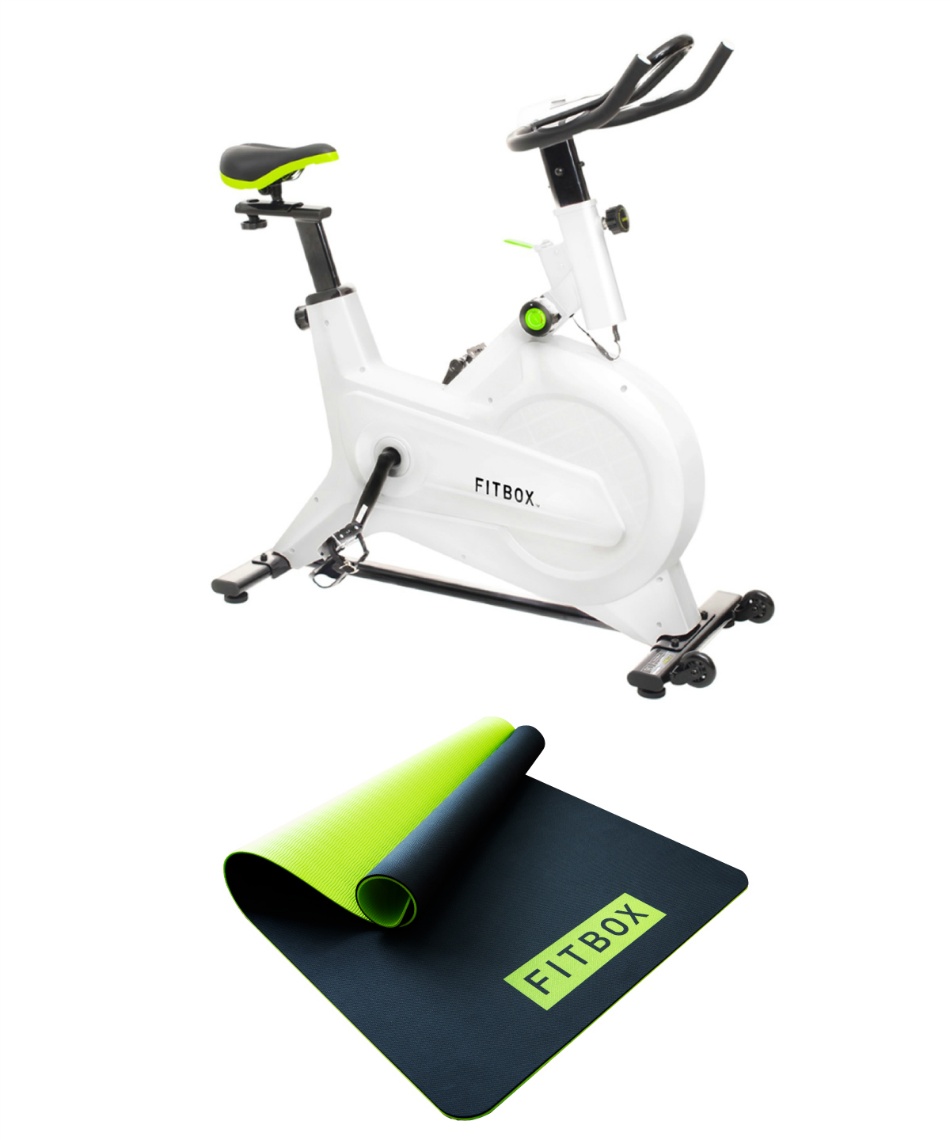 【メーカー直送】【代引不可】 AINEXT フィットネスバイク FITBOX WHITE + FITBOXトレーニングマット AY-147599 + AY-150704 | スポーツ用品なら ...