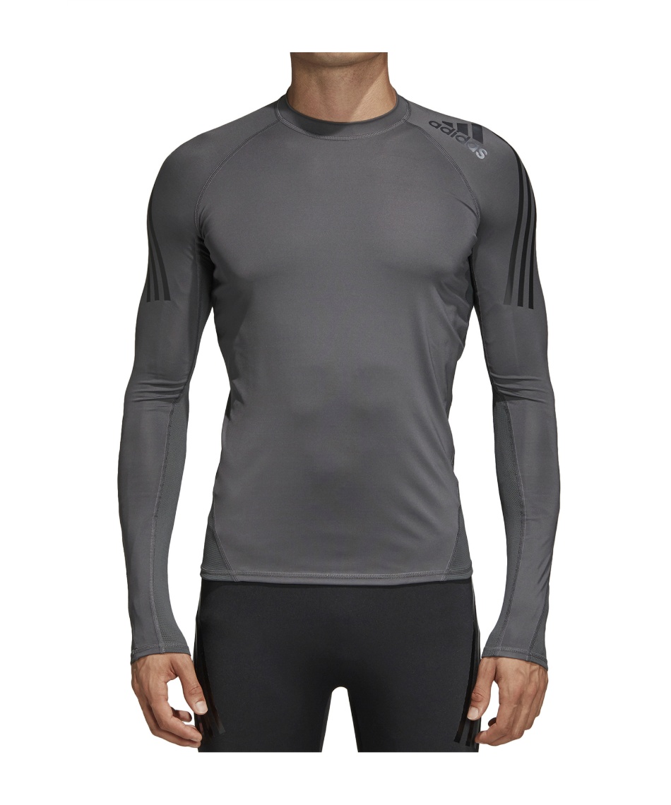 アディダス(adidas) アンダーウェア 長袖 アルファスキン チーム スリーストライプスロングスリーブTシャツ FVU96 | スポーツ用 ...