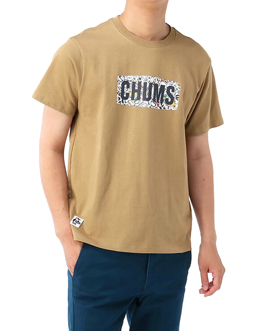 チャムス(CHUMS) Tシャツ 半袖 ロゴバーベキューTシャツ CH01-2224 Beige | スポーツ用品ならヒマラヤオンラインストア【公式】