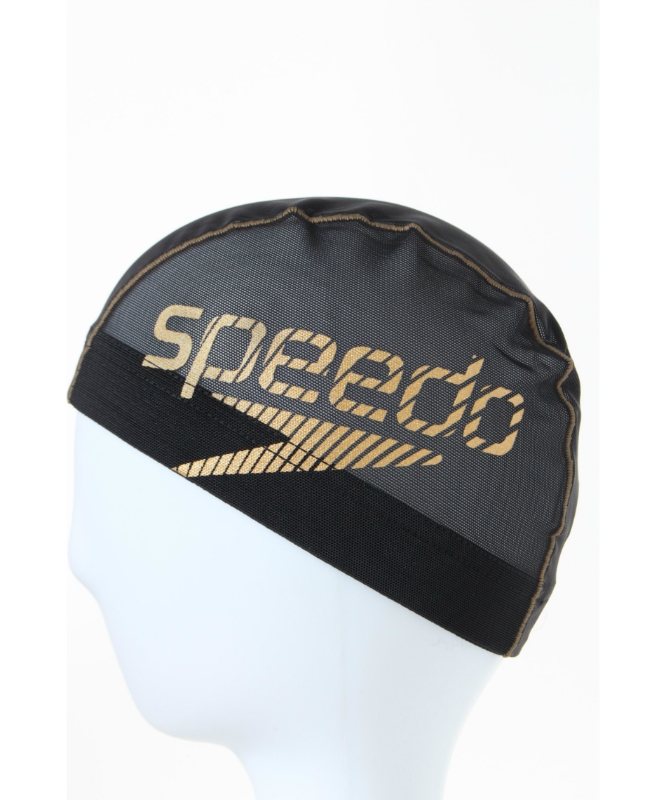 スピード(Speedo) スイムキャップ メッシュ Beam Stack Mesh Cap メッシュキャップ ロゴ SE12420-GD ...