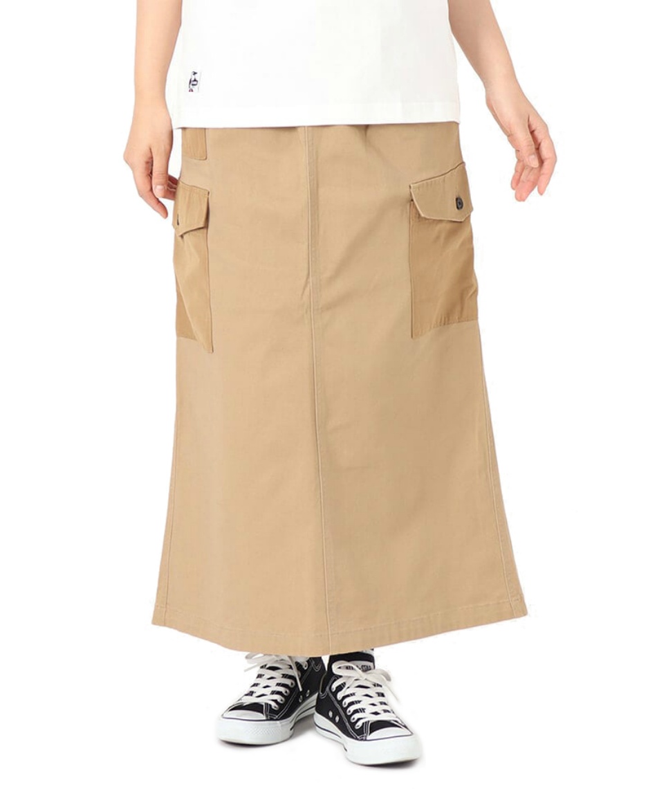 チャムス(CHUMS) スカート ストレッチキャンピングロングスカート Stretch Camping Long Skirt CH18 ...