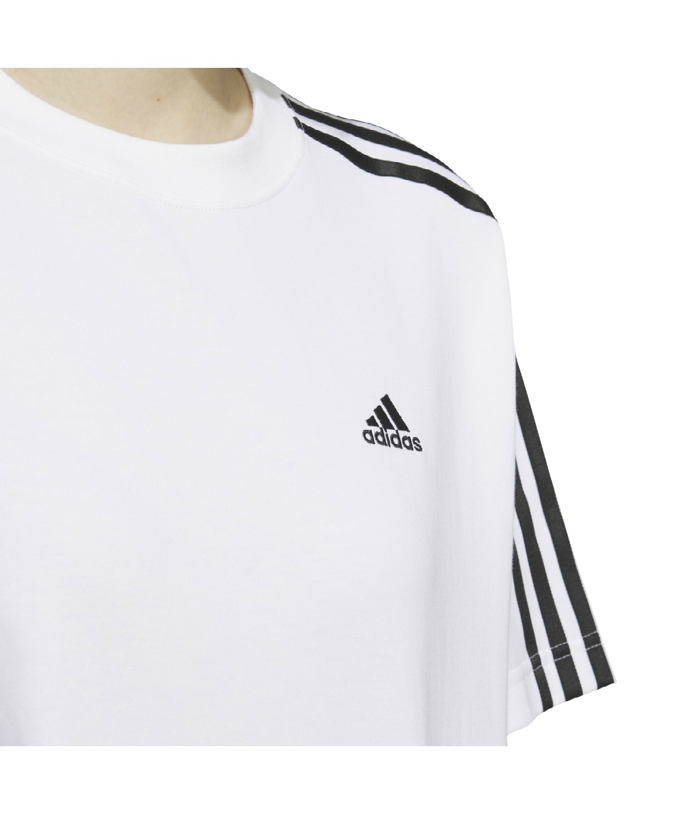 アディダス(adidas) Tシャツ 半袖 エッセンシャルズプラス ルーズフィット スリーストライプ半袖Tシャツ JF1396 KVF79 ...