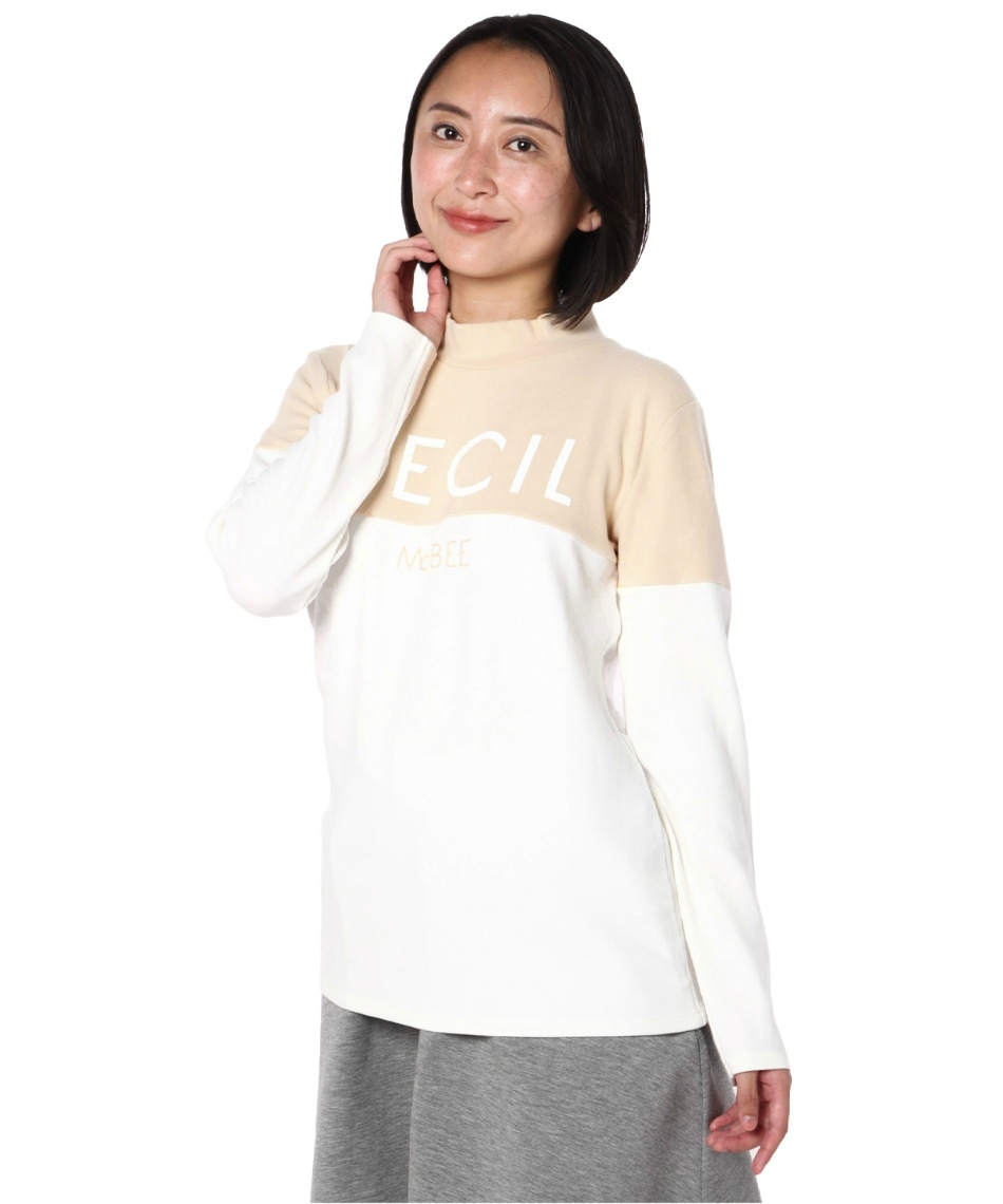 セシルマクビー グリーン(CECIL McBEE green) ゴルフウェア 長袖シャツ バイカラーモックネック長袖シャツ CGF2303LT 【2024年秋冬モデル】 | スポーツ用品なら ...