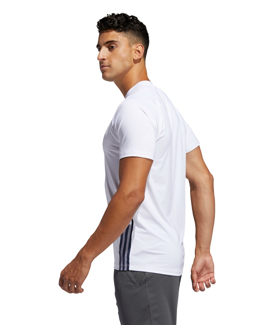 アディダス(adidas) スポーツウェア 半袖 FreeLift 3ストライプス Tシャツ FreeLift 3-Stripes Tee ...