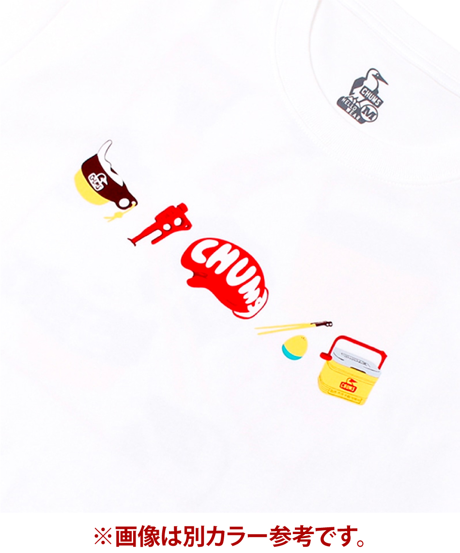 チャムス(CHUMS) Tシャツ 半袖 キャンプギアポップインアートTシャツ Camp Gear Popin Art T-Shirt CH01 ...