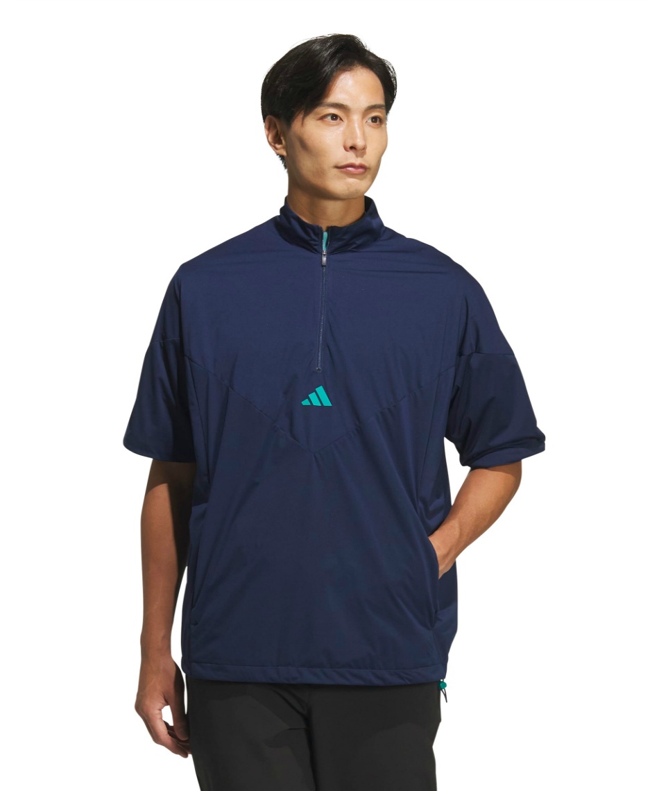 アディダス(adidas) ゴルフウェア ブルゾン コードカオス ハーフジップ 半袖ウィンド UV105 【国内正規品】【2025年秋冬モデル ...
