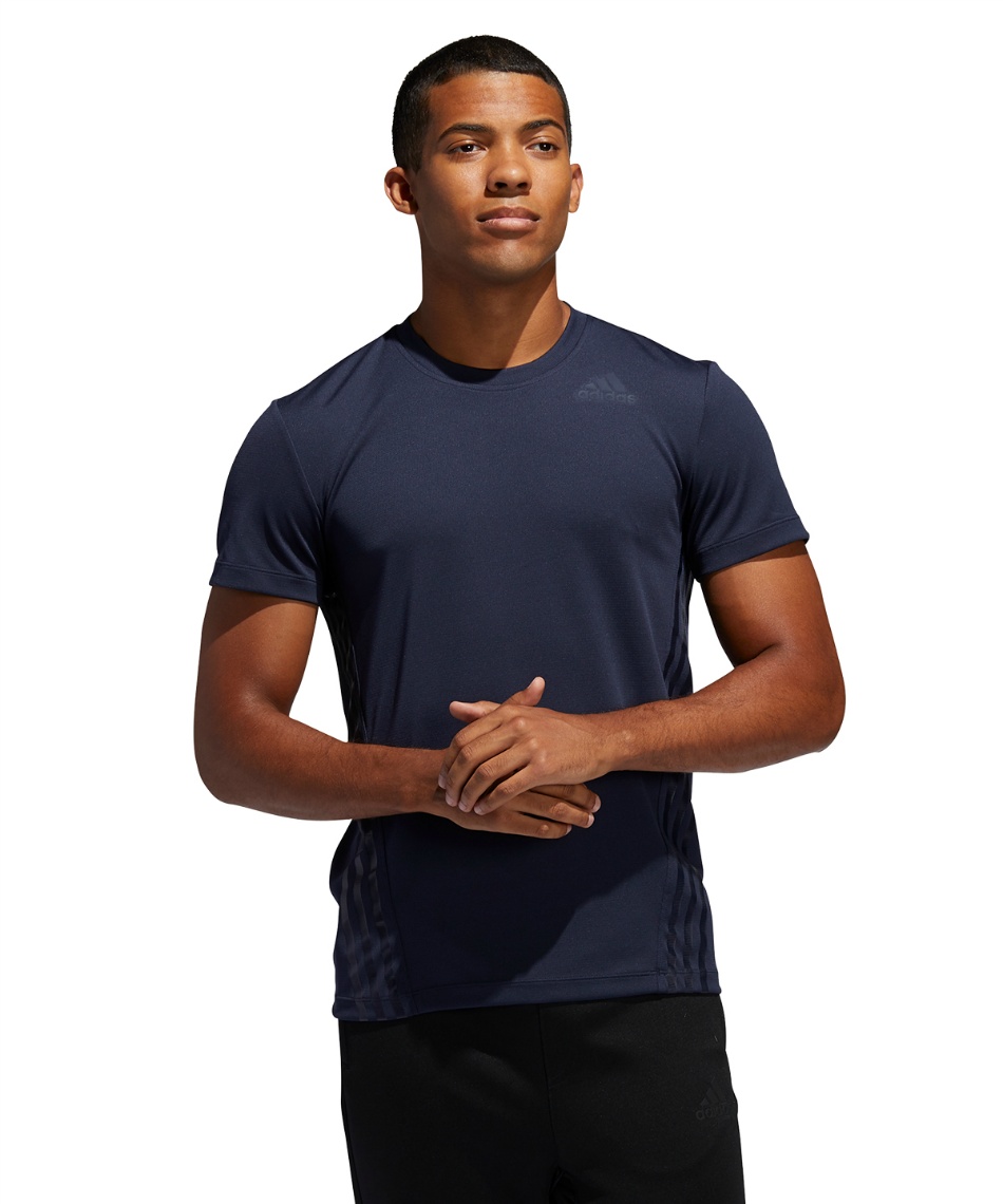 アディダス(adidas) スポーツウェア 半袖 AEROREADY 3ストライプス Tシャツ AEROREADY 3-Stripes Tee ...
