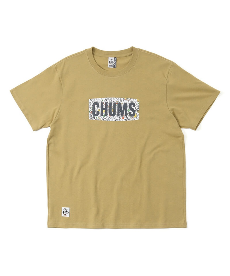 チャムス(CHUMS) Tシャツ 半袖 ロゴバーベキューTシャツ CH11-2224 Beige | スポーツ用品ならヒマラヤオンラインストア【公式】