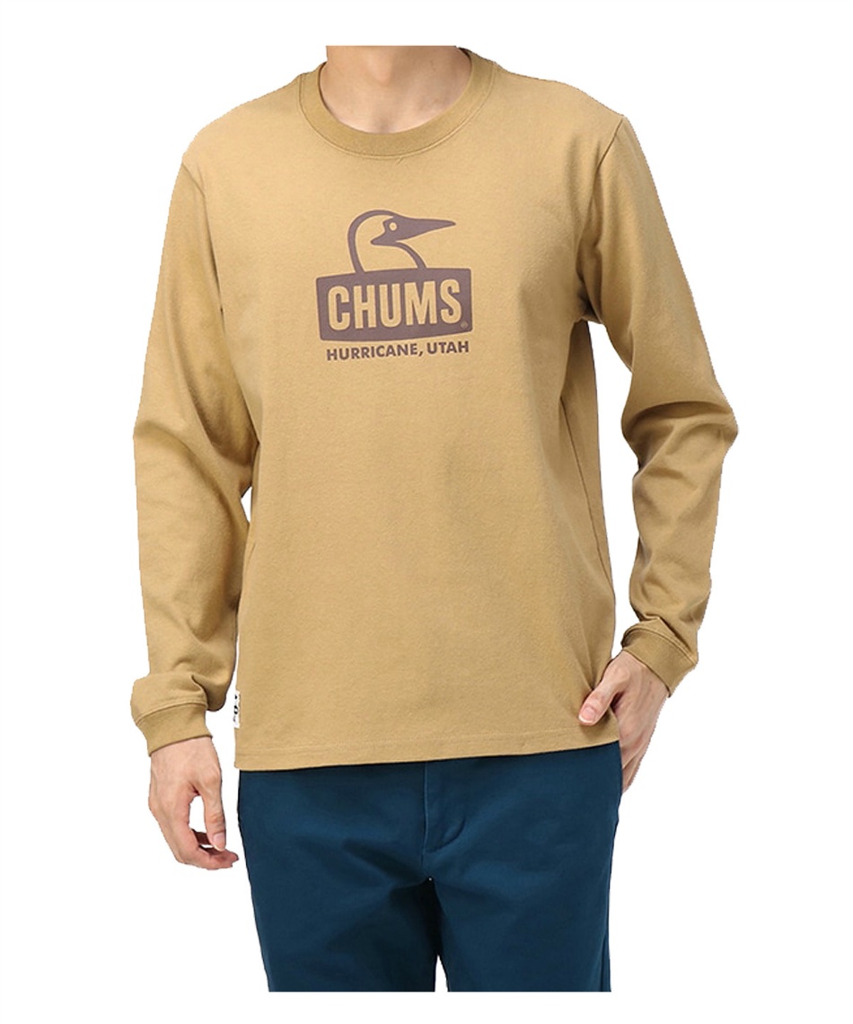 チャムス(CHUMS) Tシャツ 長袖 ブービーフェイスロングスリーブT CH01-1895 Beige*Brown | スポーツ用品ならヒマラヤオンラインストア【公式】