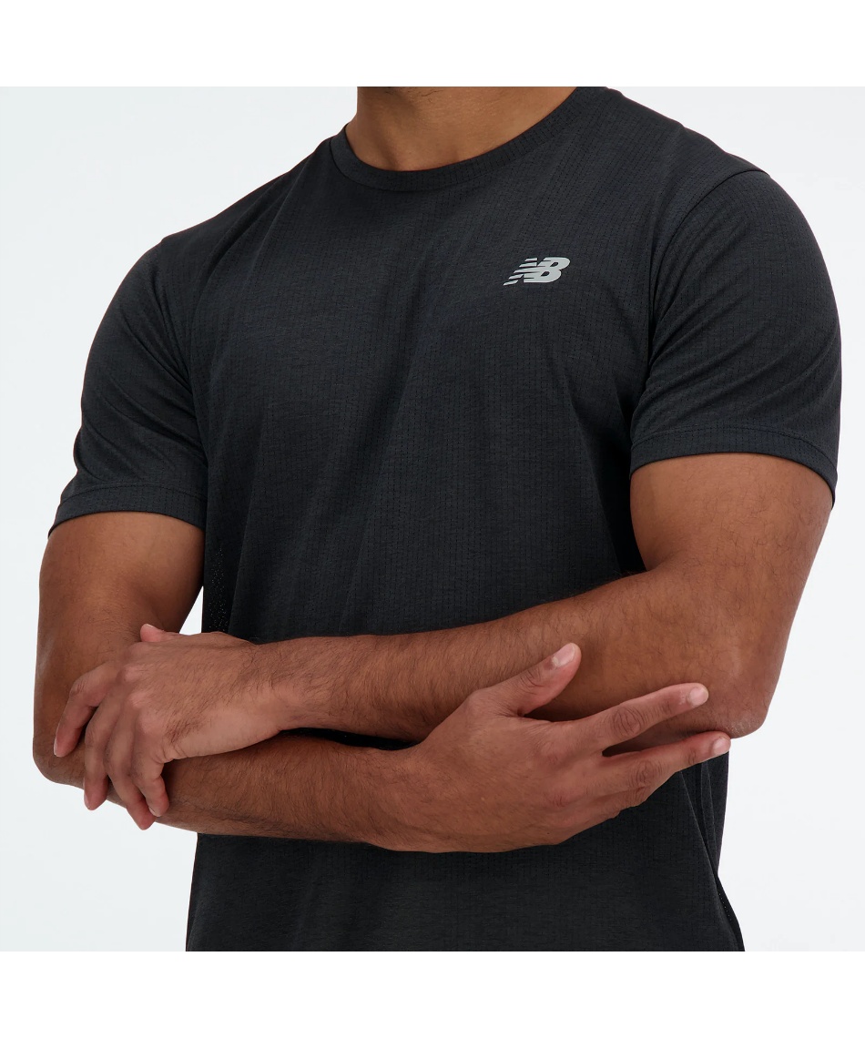 ニューバランス(new balance) ランニングウェア Tシャツ 半袖 Athletics ショートスリーブTシャツ MT41253 BK ...