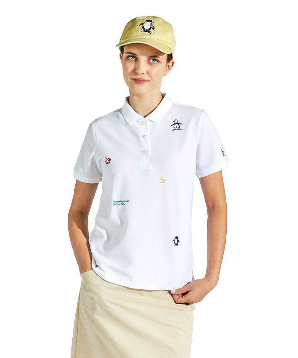 マンシング(Munsingwear) ゴルフウェア ポロシャツ 半袖 SEASON COLLECTION 70周年記念 アーカイブペンギン柄飛び刺繍 半袖シャツ MG5SHS35L ...