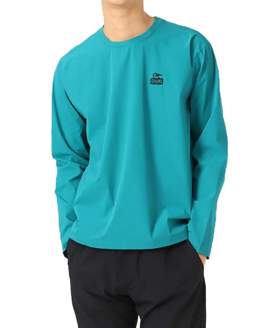 チャムス(CHUMS) Tシャツ 長袖 エアトレイルストレッチチャムスロングスリーブTシャツ Airtrail Stretch CHUMS L/S T-Shirt CH01-2153 Teal ...