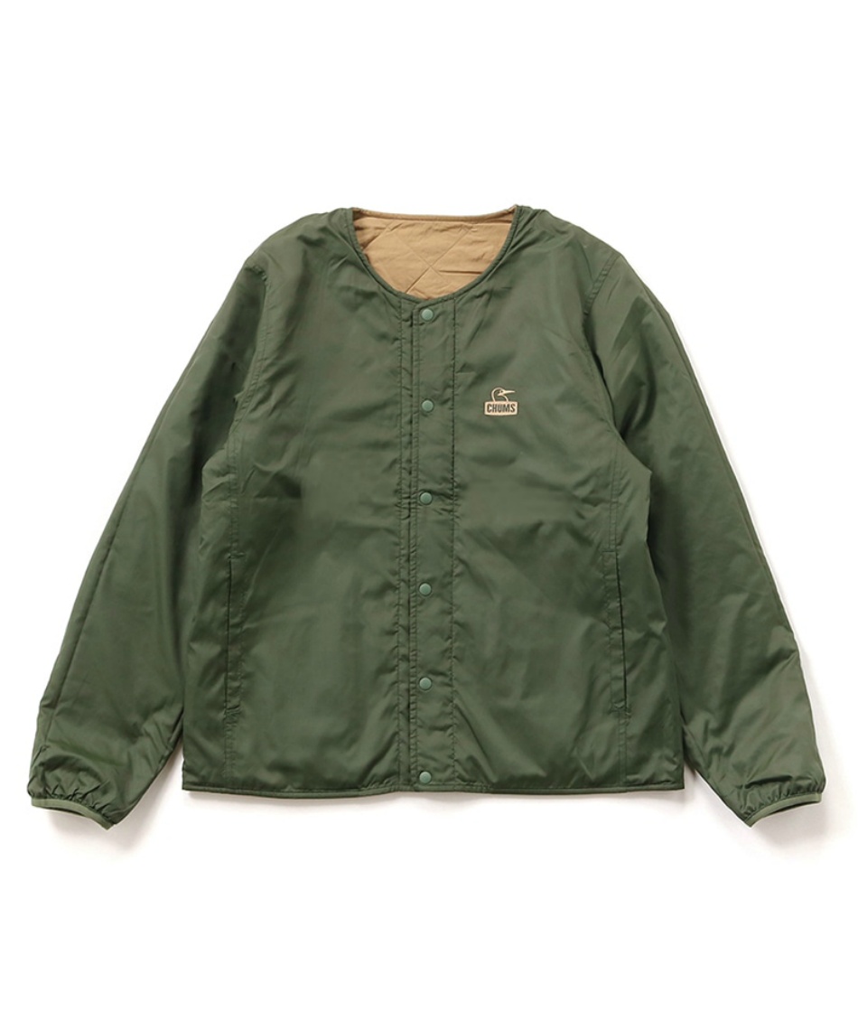 チャムス(CHUMS) 中綿ジャケット カポックキルティングリバーシブルジャケット Kapok Quilting Reversible Jacket CH14-1353 Beige ...