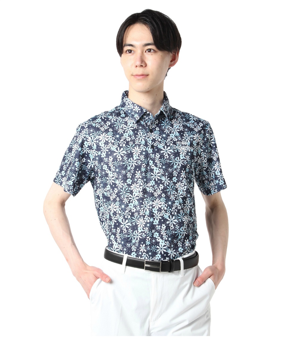 ニューバランス(new balance) ゴルフウェア ポロシャツ 半袖 フラワープリント 半袖 カラーシャツ 012-2168014 ...