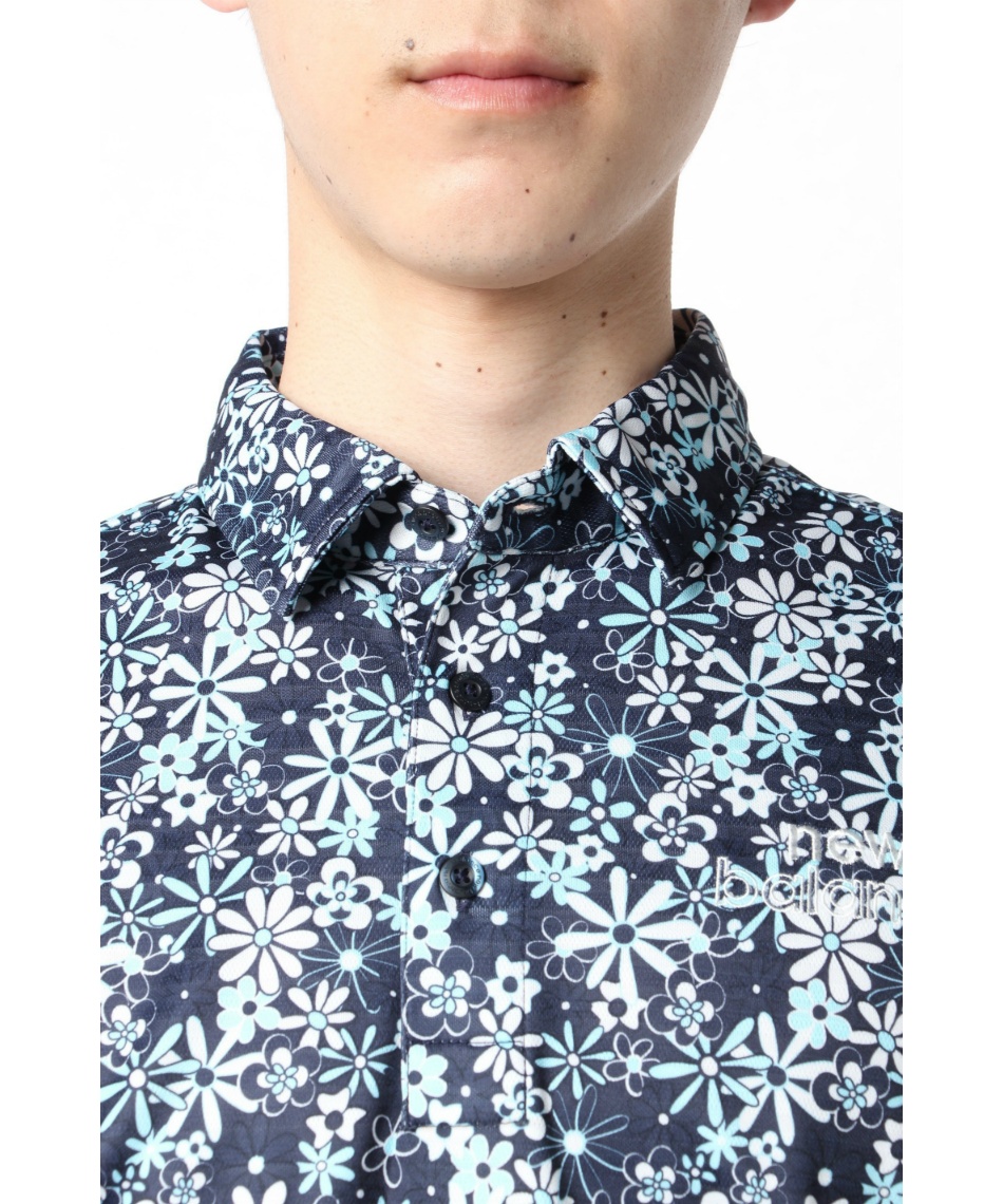 ニューバランス(new balance) ゴルフウェア ポロシャツ 半袖 フラワープリント 半袖 カラーシャツ 012-2168014 ...