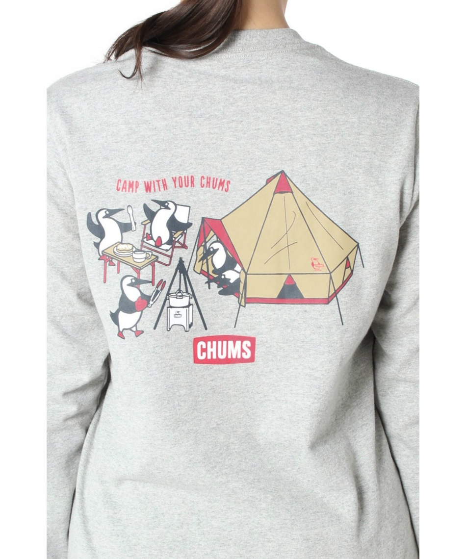 チャムス(CHUMS) Tシャツ 長袖 Booby House4 L/S T-Shirt ブービー ハウス ティーシャツ CH11-2145 H/Gray | スポーツ用品ならヒマラヤ ...