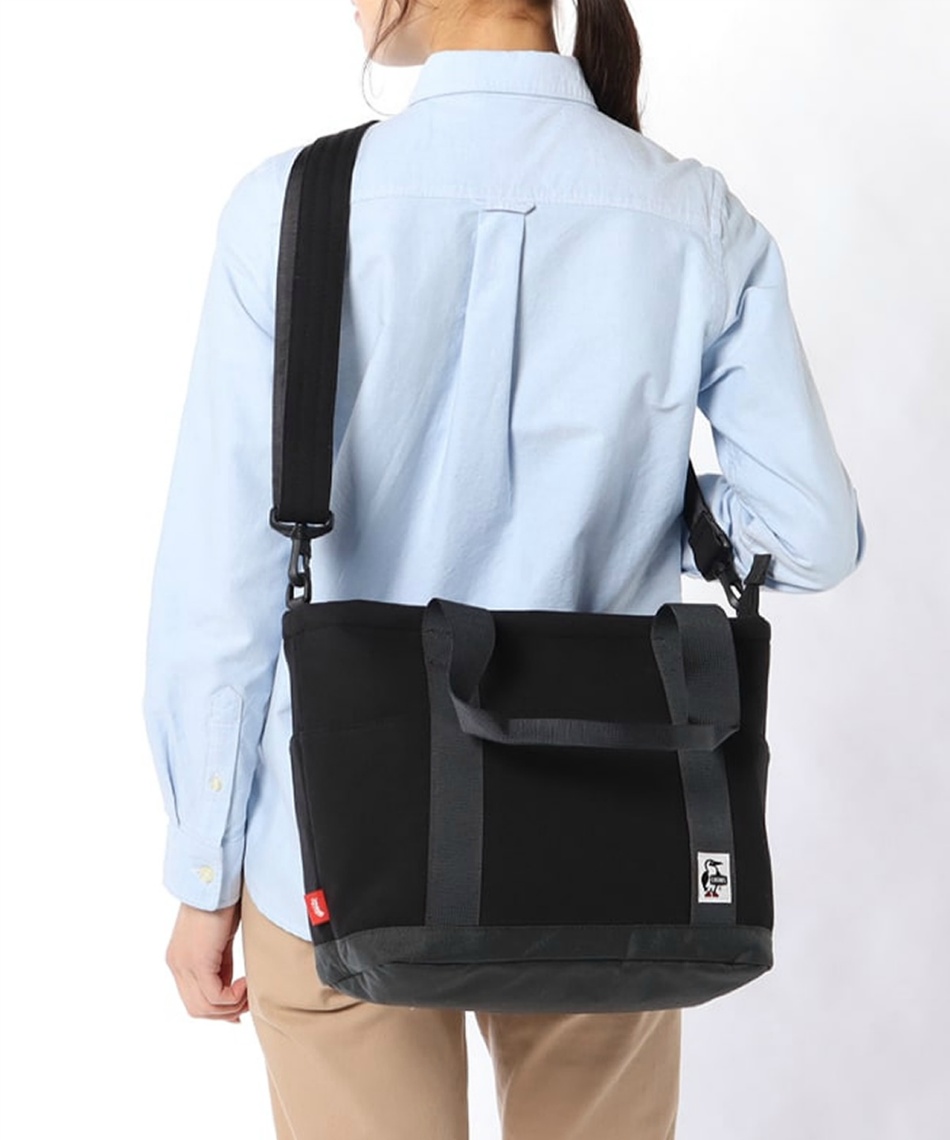 チャムス(CHUMS) トートバッグ オープントップトートバッグスウェットナイロン CH60-3606 BLACK/CHARCOAL ...