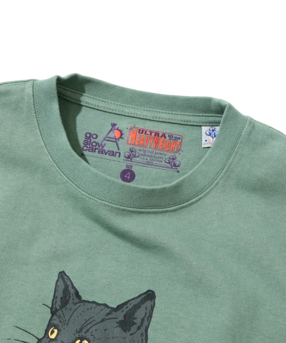 ゴースローキャラバン(Go Slow Caravan) Tシャツ 長袖 超ヘビーUSA/C たい焼き猫 ロングスリーブTEE 312805 ...
