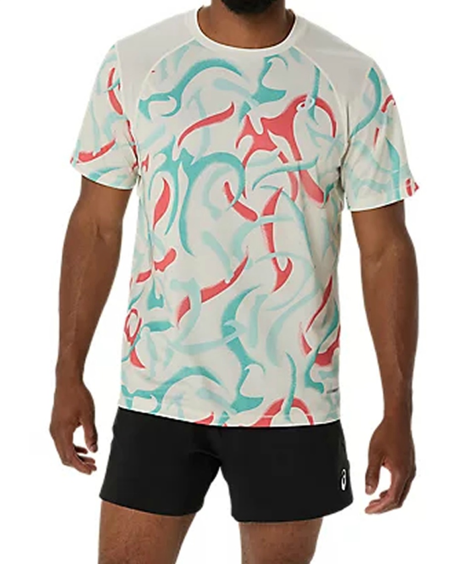 アシックス(asics) ランニングウェア Tシャツ 半袖 ROADランニンググラフィック半袖シャツ 2011D092-200 | スポーツ用 ...