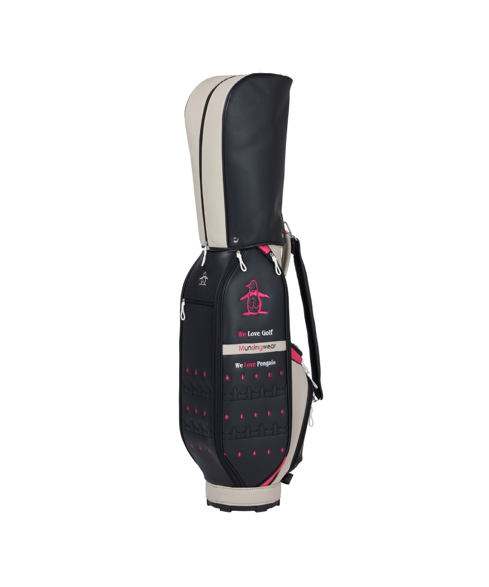 マンシング(Munsingwear) キャディバッグ 合皮素材ペンギン刺繍