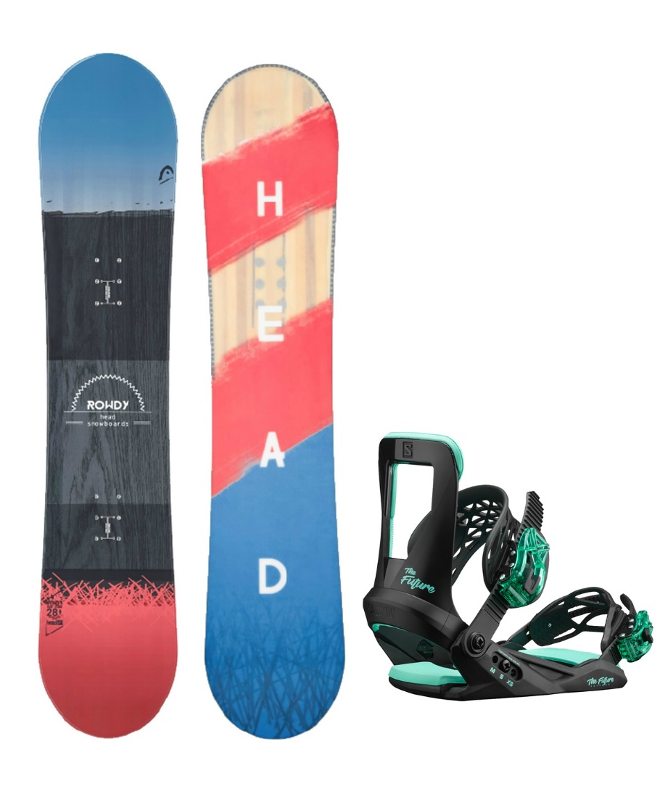 ヘッド(HEAD) スノーボード 2点セット ボード+ビンディング ROWDY JR+THE FUTURE L41566800 オールラウンド ...