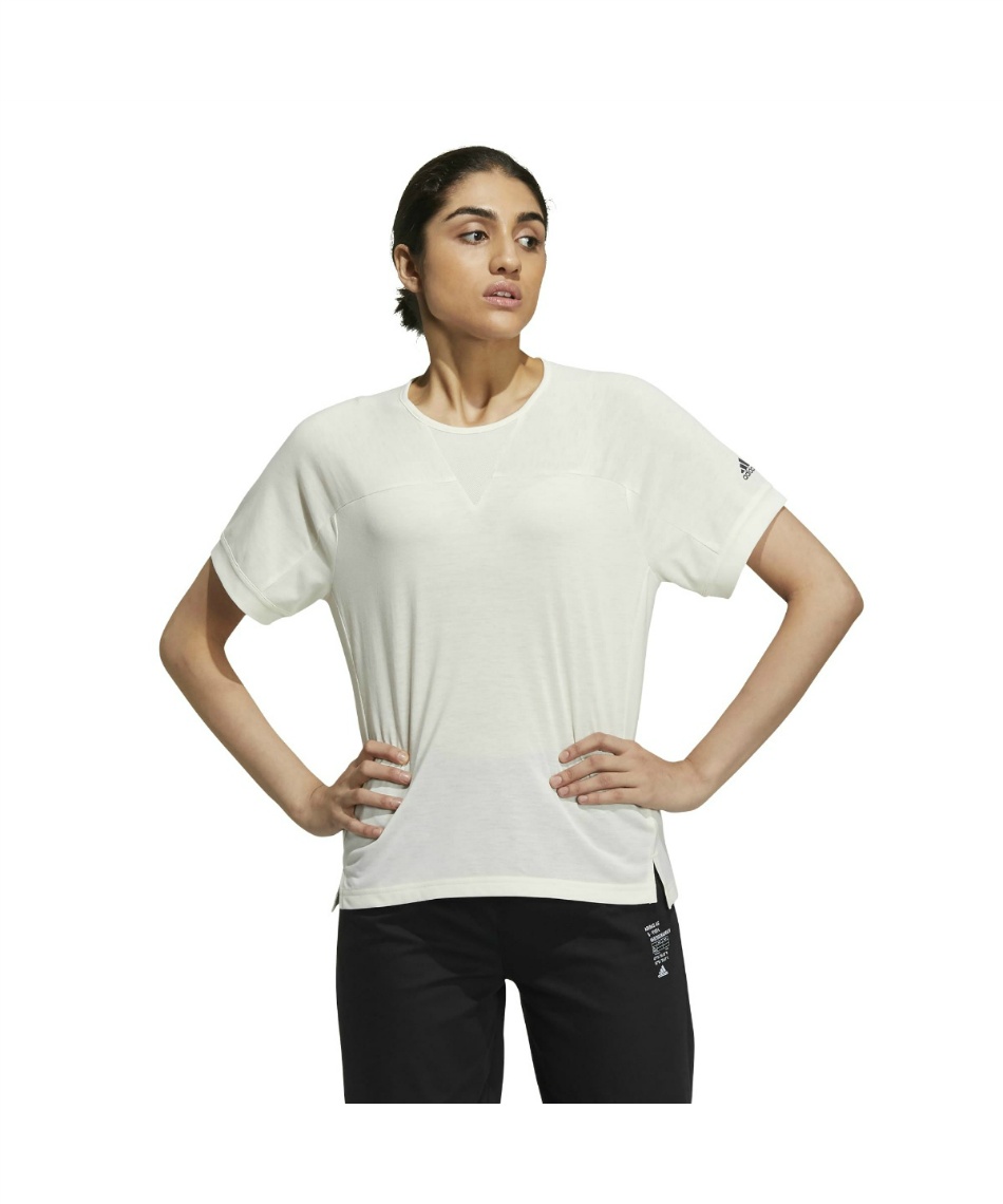 アディダス(adidas) 半袖Tシャツ ハーフパンツ セット W TECH TEE+3ストライプス スポーツ ショーツ GM8818 ...