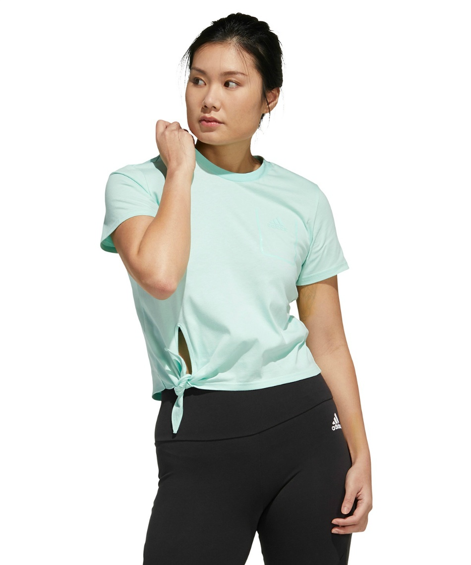 アディダス(adidas) 半袖Tシャツ ハーフパンツ セット TECH KNOT TEE+3ストライプス スポーツ ショーツ GP0602 ...