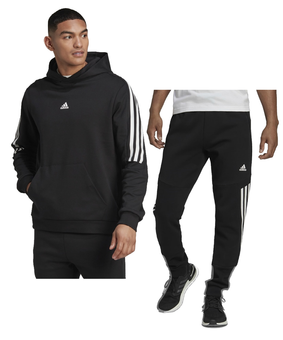 アディダス(adidas) スポーツウェア スウェット 上下セット FI 3S スウェットフーディ+スリーストライプス パンツ HK4572 ...