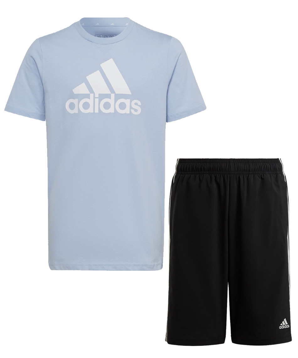 Tシャツ 上下セット エッセンシャルズ ビッグロゴ コットン半袖Tシャツ+U 3S ウーブンショーツ IC6859 ECN71+HR6332 ...