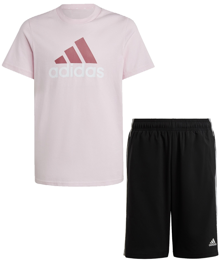 アディダス(adidas) Tシャツ 上下セット エッセンシャルズ 2カラー ビッグロゴ コットン半袖Tシャツ+ショーツ IB8777 ...