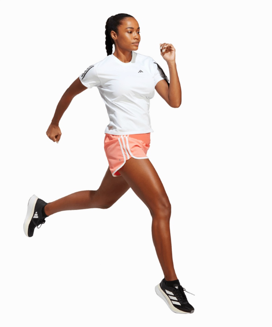 アディダス(adidas) 半袖Tシャツ ハーフパンツ セット オウン ザ ラン 半袖Tシャツ+ウォームアップショーツ IC5189 ...