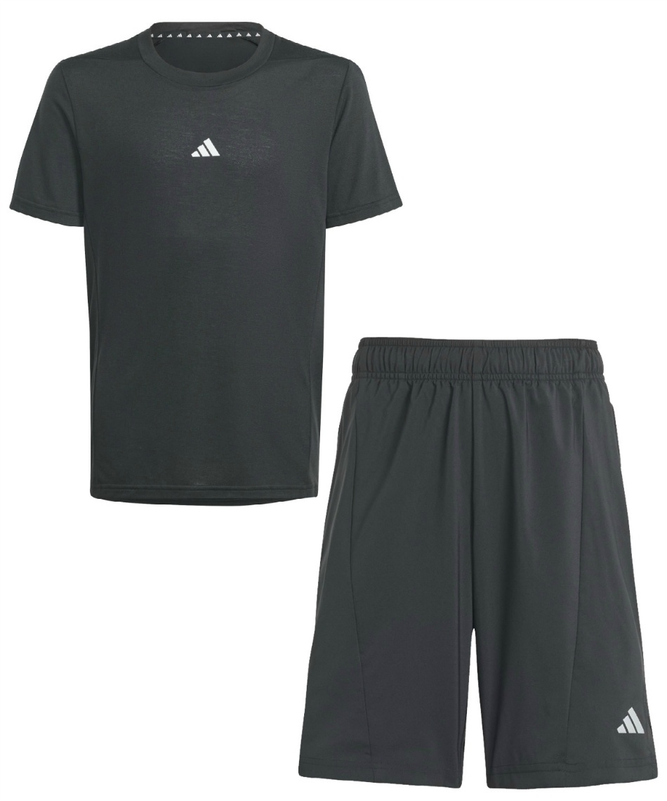 アディダス(adidas) Tシャツ 上下セット トレーニング AEROREADY 半袖Tシャツ キッズ+AEROREADY ショーツ キッズ ...