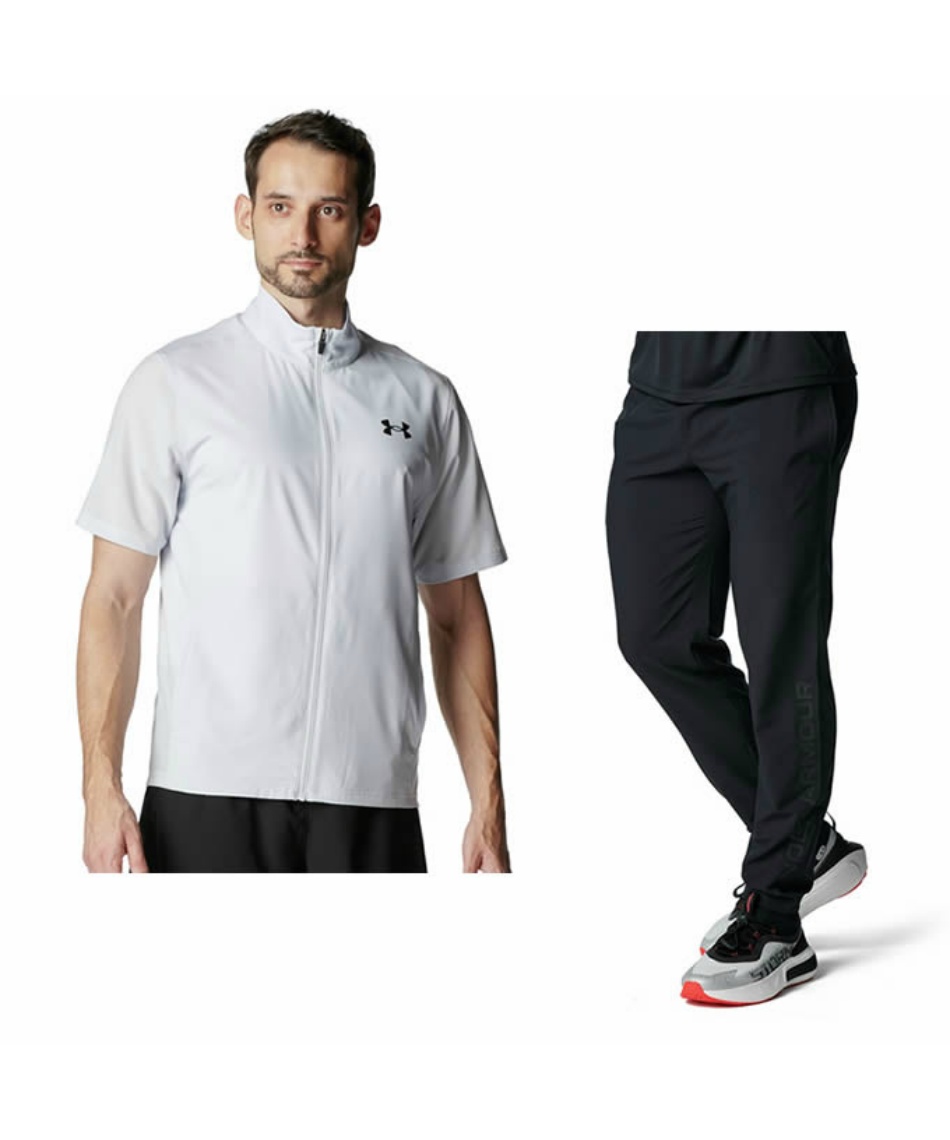 アンダーアーマー(UNDER ARMOUR) ウインドブレーカー 上下セット UA FRESH WOVEN FULL ZIP SHORT ...